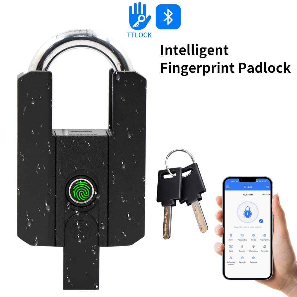 Jual TTLOCK Electronic Fingerprint Padlock Keyless Biometrics Lock with ...