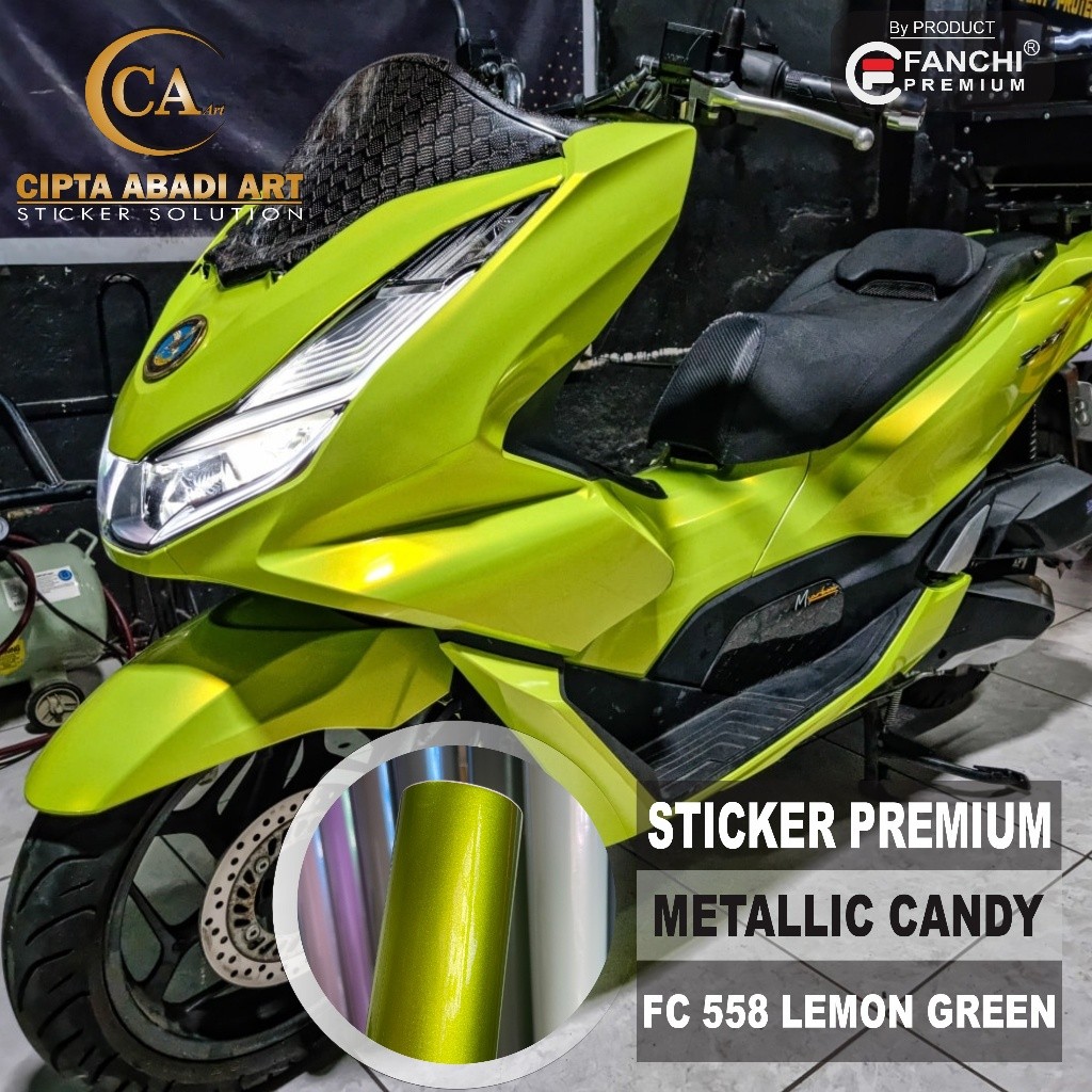 Jual Skotlet Lemon Green Premium Stiker Motor Hijau Muda Super Glossy ...
