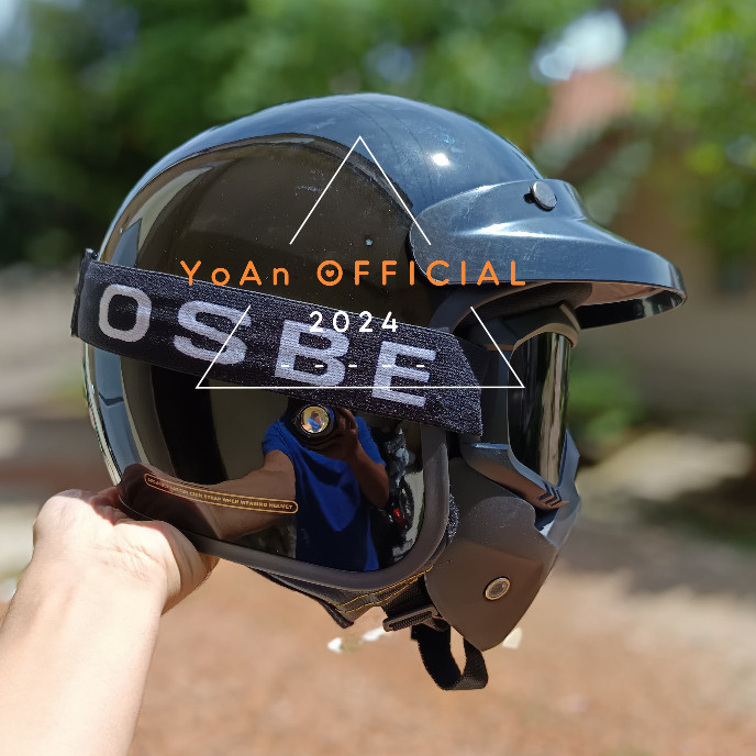 Jual Helm Bogo Retro Full Face Google Mask Paket Ganteng | Shopee Indonesia