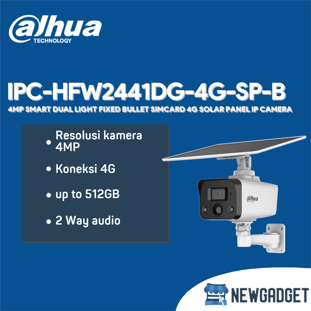 Jual DAHUA IPC-HFW2441DG-4G-SP-B 4MP CCTV SMART DUAL LIGHT FIXED BULLET ...