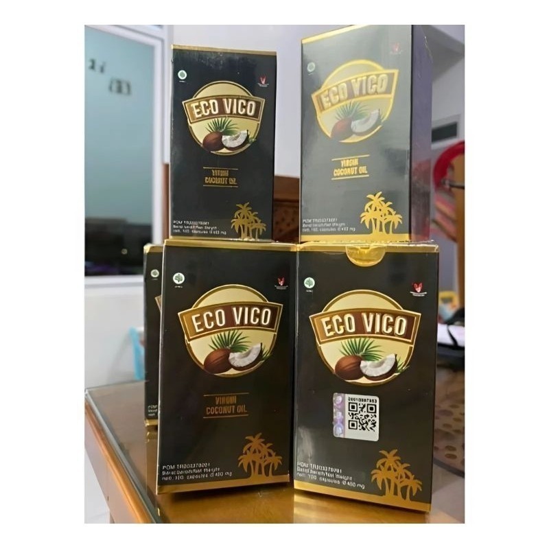 Jual Eco vico virgin coconut oil original 100% bpom 1 box isi 100 ...