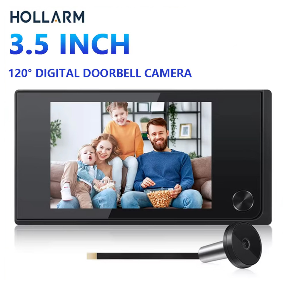 Jual Hollarm 3.5 Inch Wireless Doorbell Camera 120 Degree Angle ...