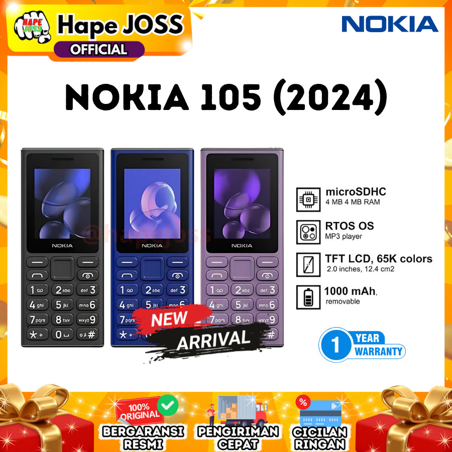 Jual Nokia 105 (2024) HMD Garansi Resmi Indonesia | Shopee Indonesia