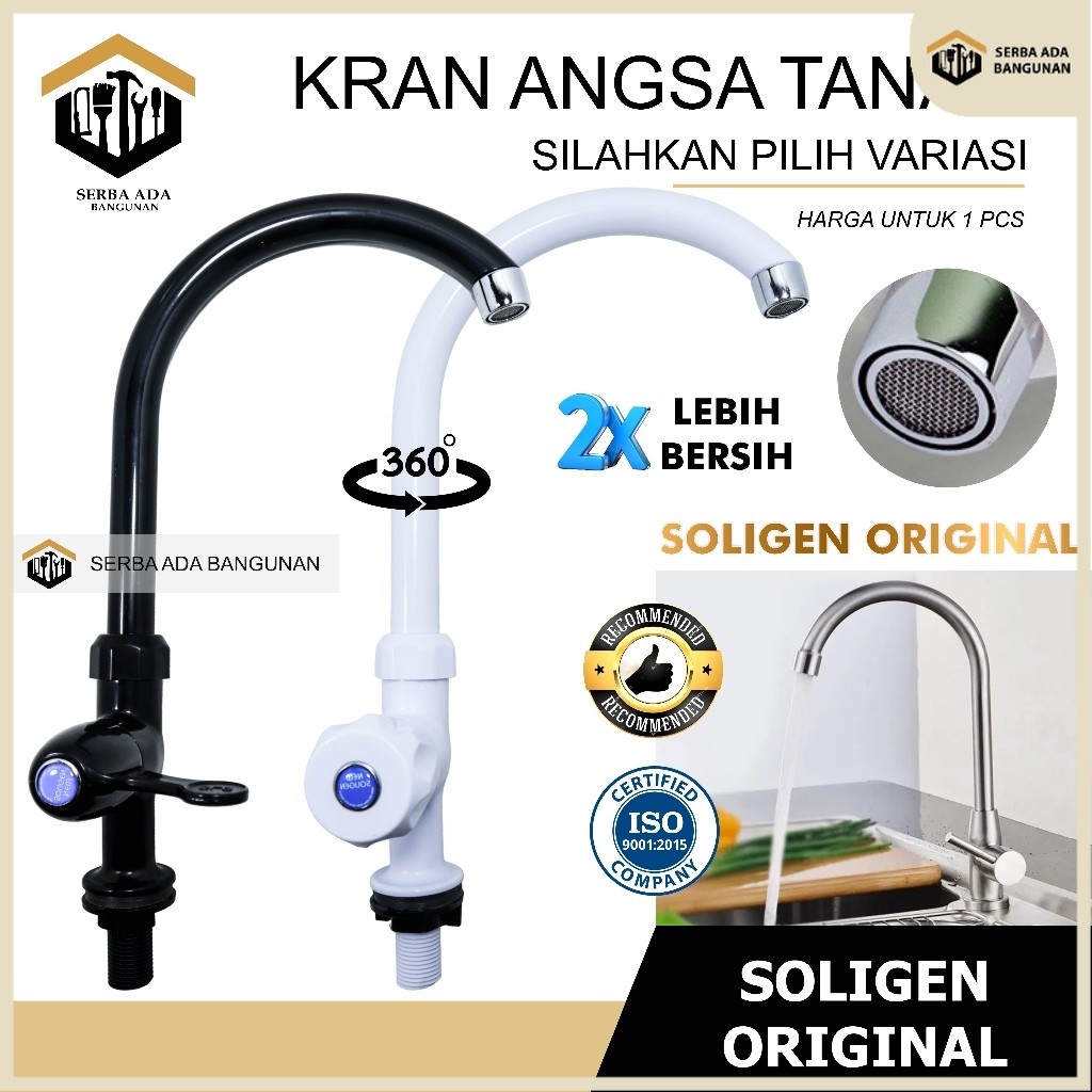 Jual SAB Kran Angsa Tanam PVC New Soligen Keran Air Cuci Piring Sink Dapur Tancap Putih B1 B2 ...