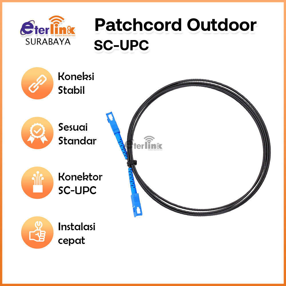 Jual KABEL Patchcord Outdoor PC CABLE SC UPC Model 1M 2M | Shopee Indonesia