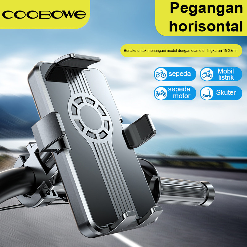 Jual Coobowe E06 Tipe Stang 360° Rotasi Dudukan Pegangan HP Sepeda ...