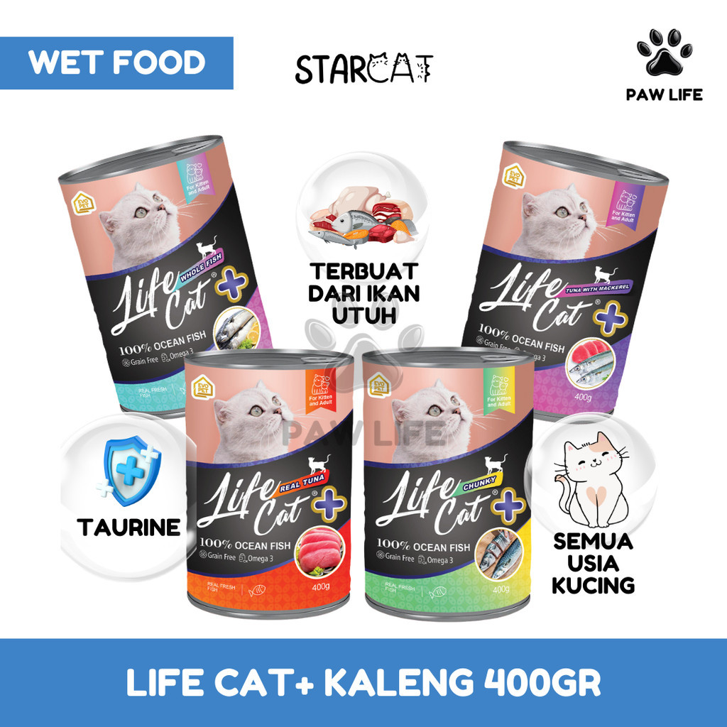 Jual Life Cat Plus Kaleng 400gr Makanan Basah Kucing Can Wet Food ...