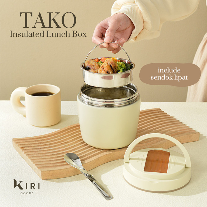 Jual 《KIRI》 TAKO Lunch Box Bulat Tahan Panas 6 Jam Vacuum Insulated ...
