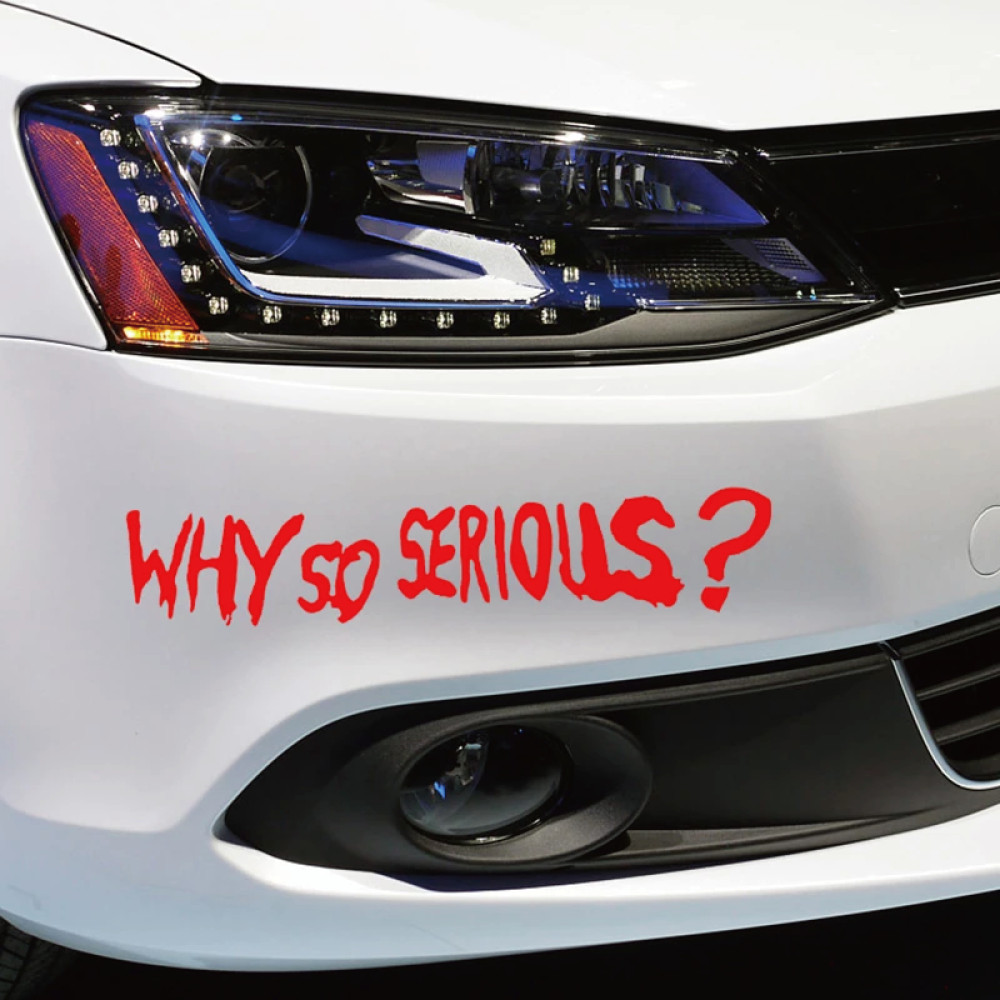 Jual Why So Serious? Car Stickers Movie Lines Joker Personality ...