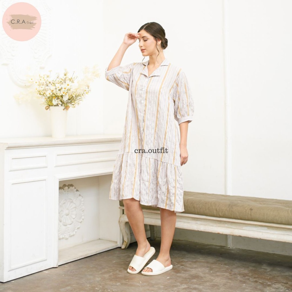 Jual CRA OUTFIT - DRESS CRINKLE IMPORT LILA SERIES | Shopee Indonesia
