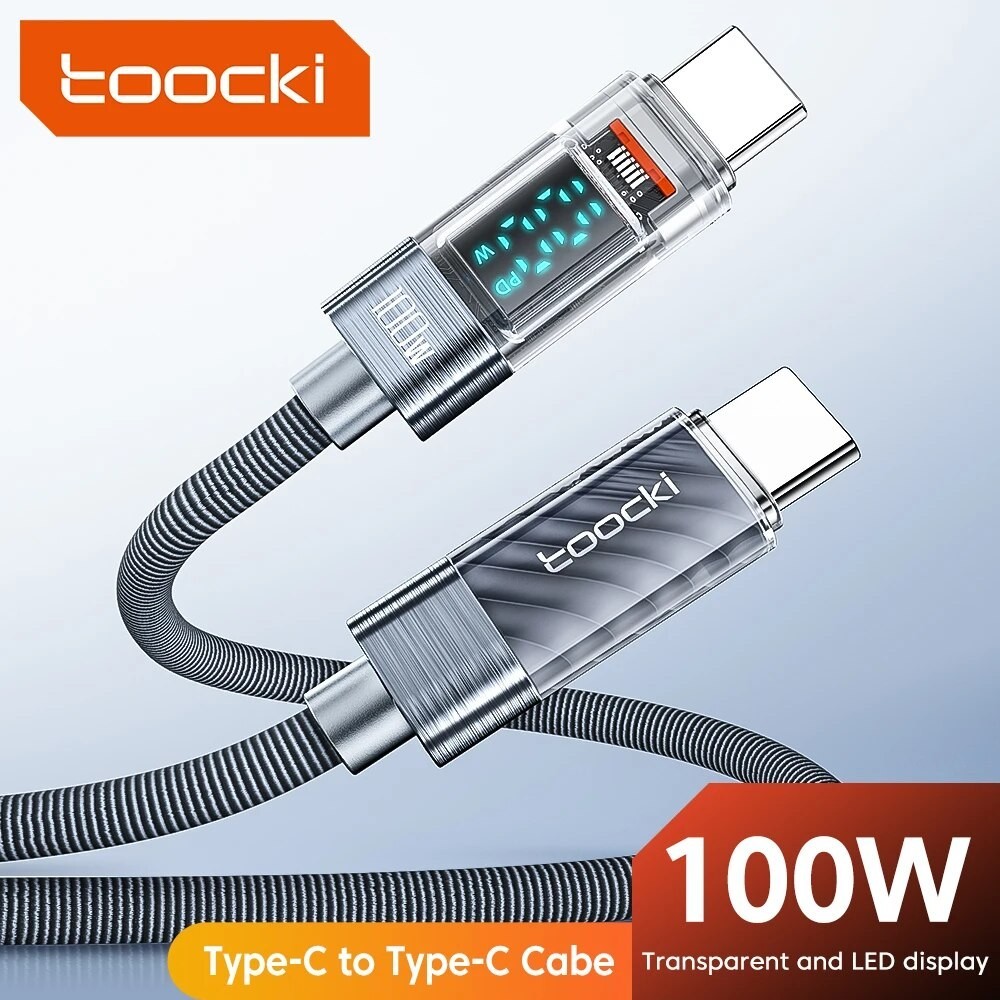Jual Type C to Type C Cable 100W PD Display Fast Charging Charger USB C ...