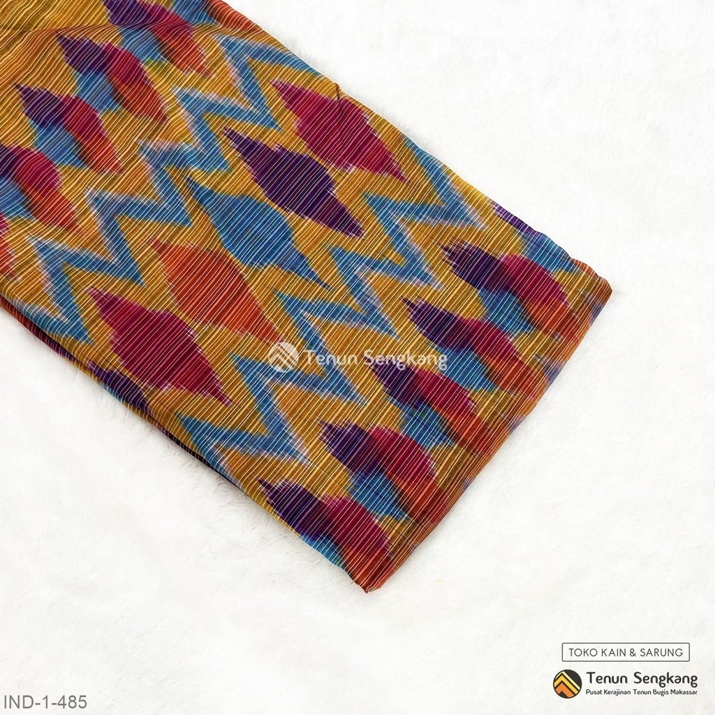 Jual Kain Tenun Ikat Sutra Bugis Makassar Kuning - Tenun Sengkang IND-1 ...