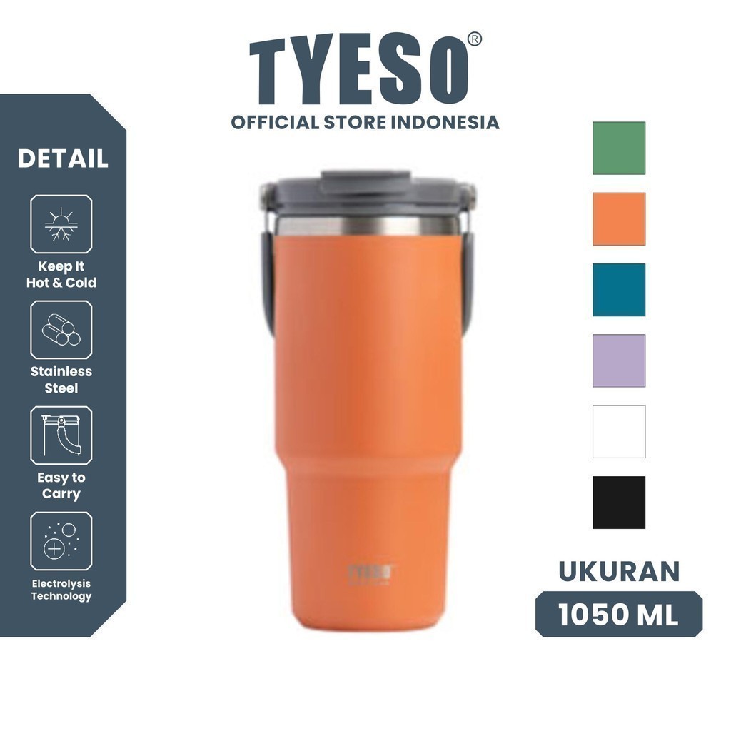 Jual Tyeso Tumbler Portable Stainless 1050 mL TS-8829 Thermos Cup Vacuum Insulated | Shopee ...