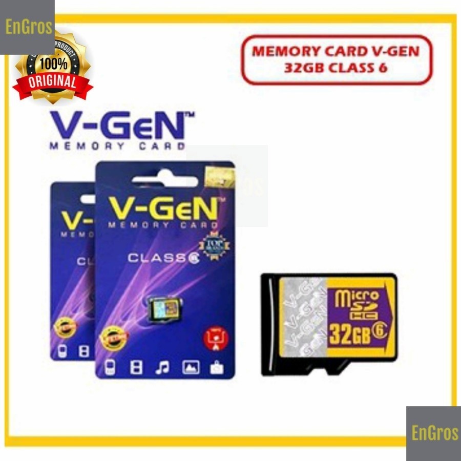 Jual VGEN 32GB CLASS 6 Kartu Memori MicroSD V-GeN 32 GB Class 6 100% ...