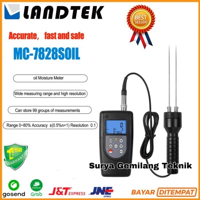 Jual Alat Ukur Kadar Air Tanah Landtek MC 7828SOIL Soil Moisture Meter ...