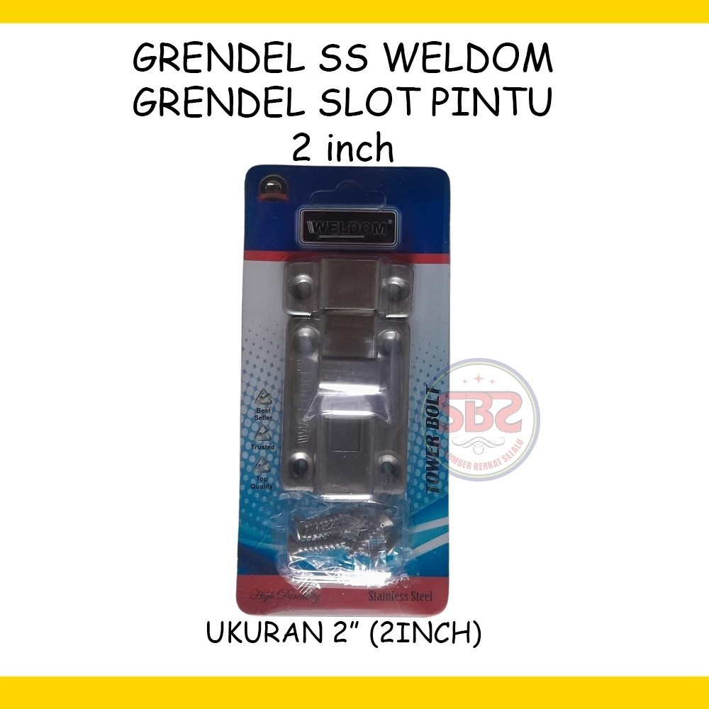 Jual GERENDEL / GRENDEL SS WELDOM 2inch - Grendel Slot Pintu / Jendela ...