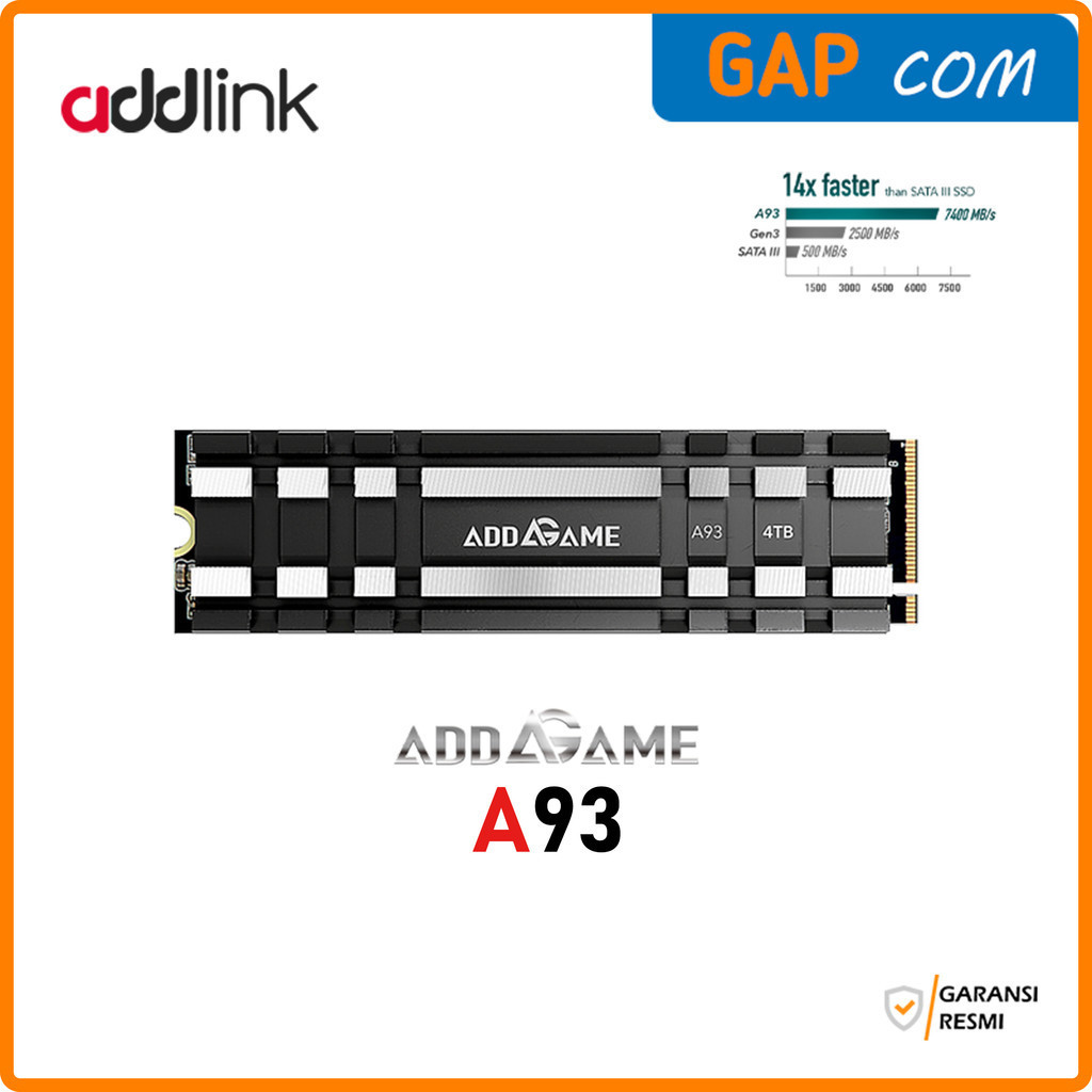 Jual SSD 1TB 2TB 4TB Addlink Addgame A93 PCIe 4.0 Gen4x4 NVMe M.2 High ...