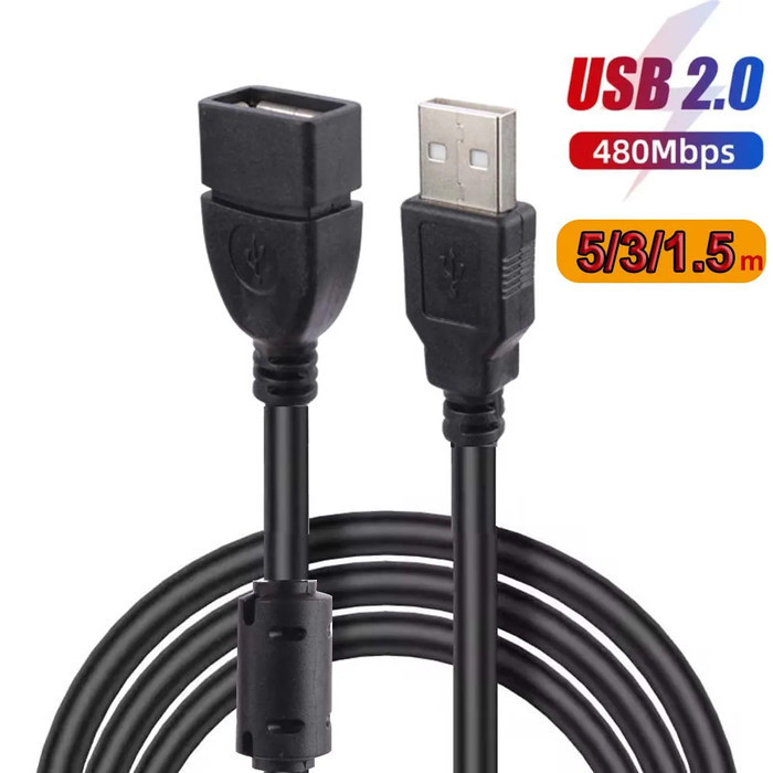 Jual USB 2.0 Extender Extension Cable Male To Female Kabel Panjang CCTV ...