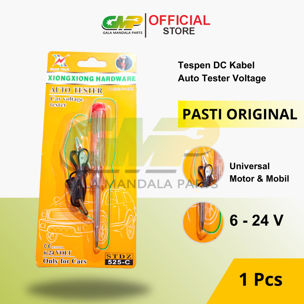 Jual Tespen DC Kabel Jepit Obeng Alat Tester Test Pen Listrik 6v 12v ...