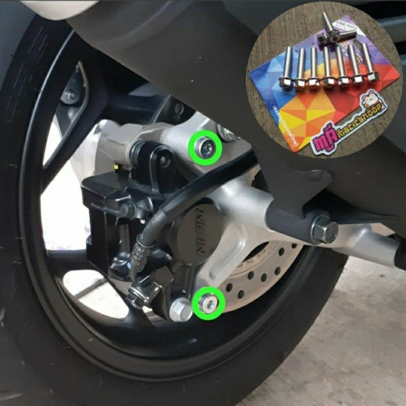 Jual Baut breket kaliper belakang vario 160 pcx 150 160 stainless 2 kunci | Shopee Indonesia