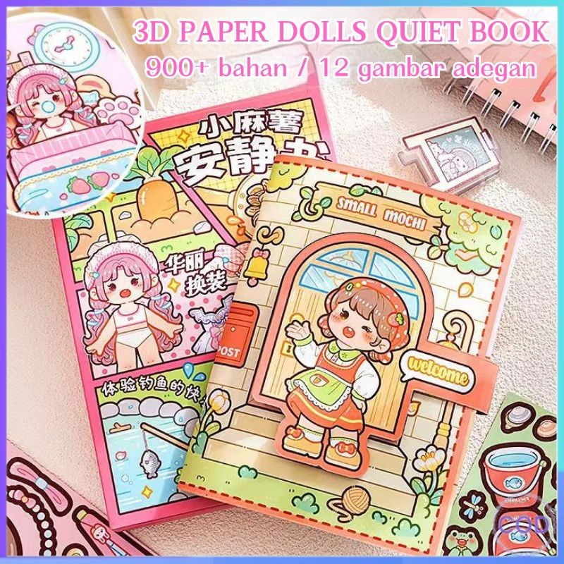 Jual [COD] Quiet Book DIY 3D Little Mochi - Mainan Edukatif Anak, Buku ...