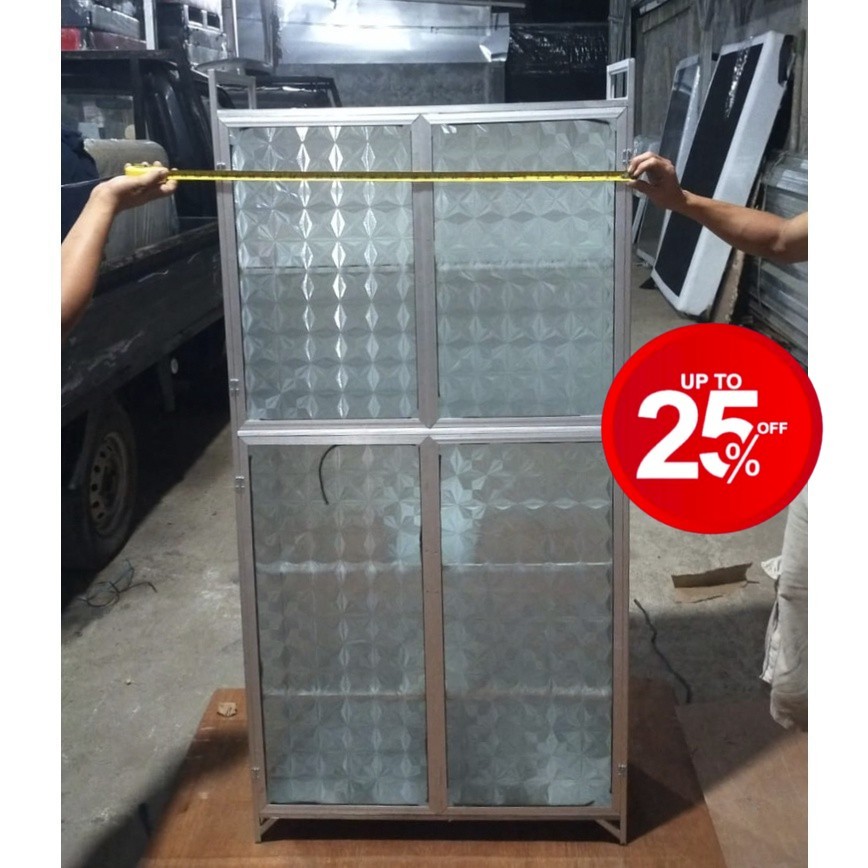 Jual Rak Piring Full Box 2Pintu Kaca Bawah Keramik | Shopee Indonesia