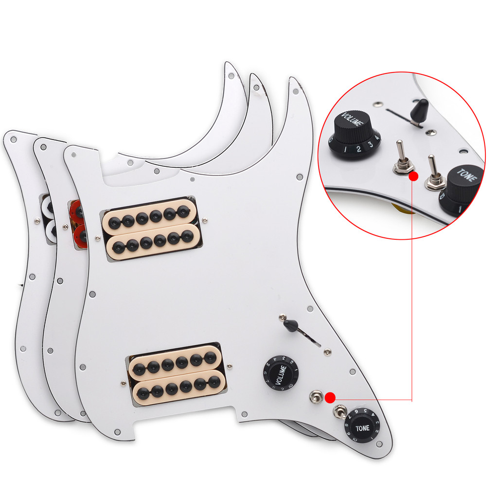 Jual Loaded Prewired Scratchplate Two Humbucker Coil Splitting HH ...