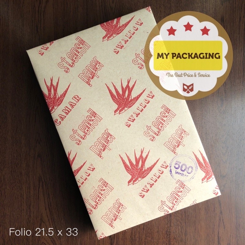 Jual Kertas Print Fotocopy Warna Buram - Stensil Paper merek SWALLOW ...