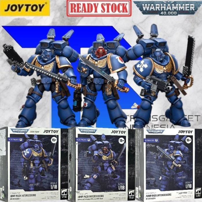 Jual JOYTOY 1/18 Warhammer 40K Ultramarines Captain With Jump Pack ...