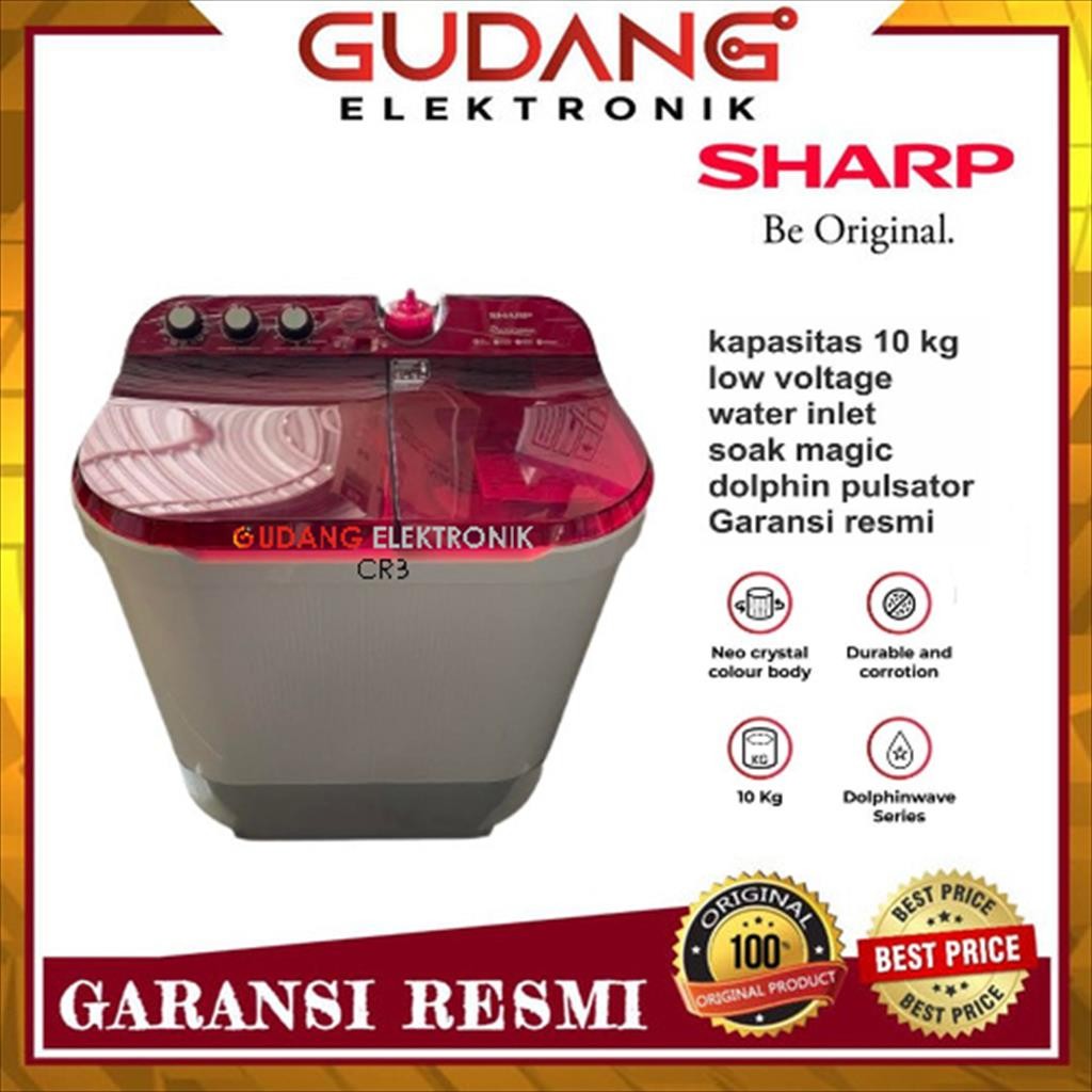 Jual MESIN CUCI 2 TABUNG SHARP EST 1090 10KG TWIN TUBE EST1090 | Shopee ...