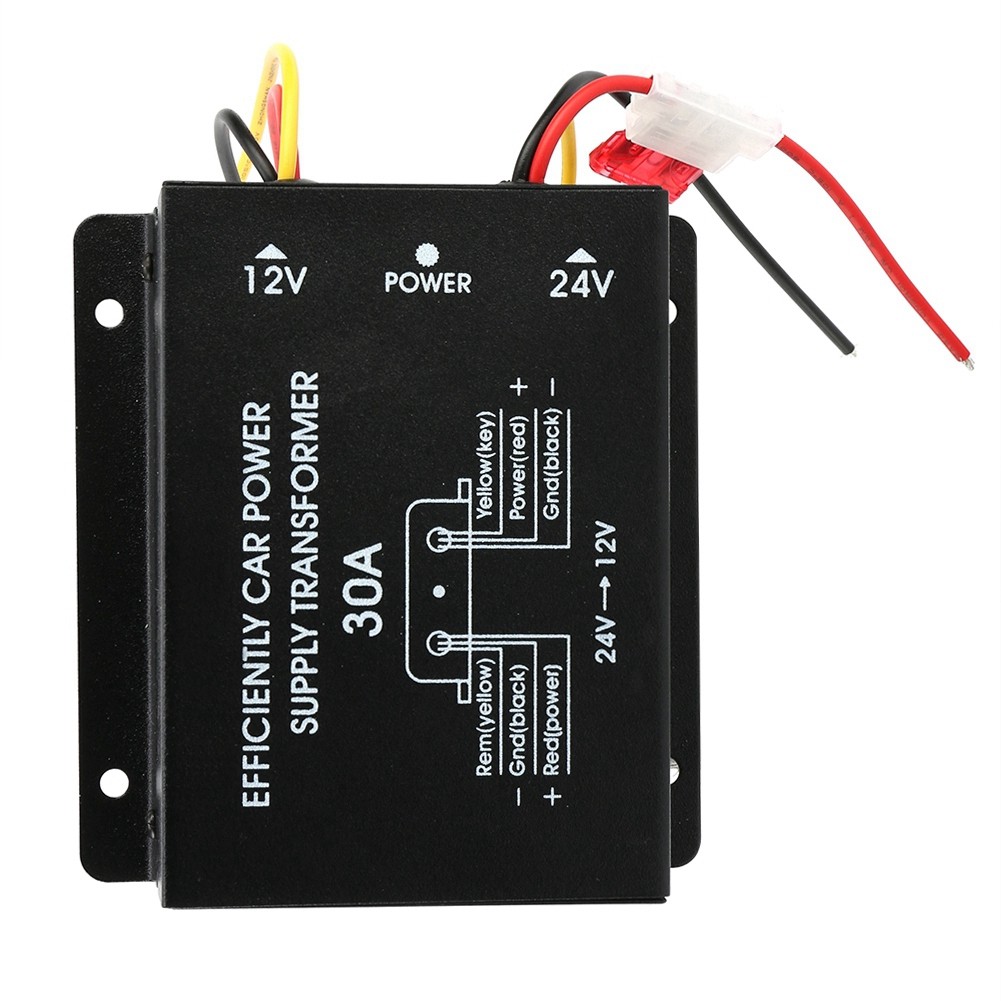 Jual 30A Car Power Supply Converter Step Down Inverter 24V To 12V ...