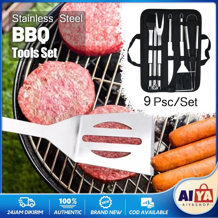 Jual Alat Barbeque Panggang Daging Lengkap 10 In 1 With Bag Peralatan ...