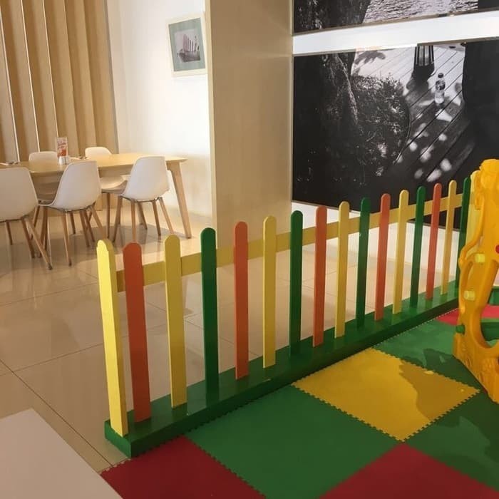 Jual pagar pager pembatas kayu jati belanda kids corner tempat bermain ...