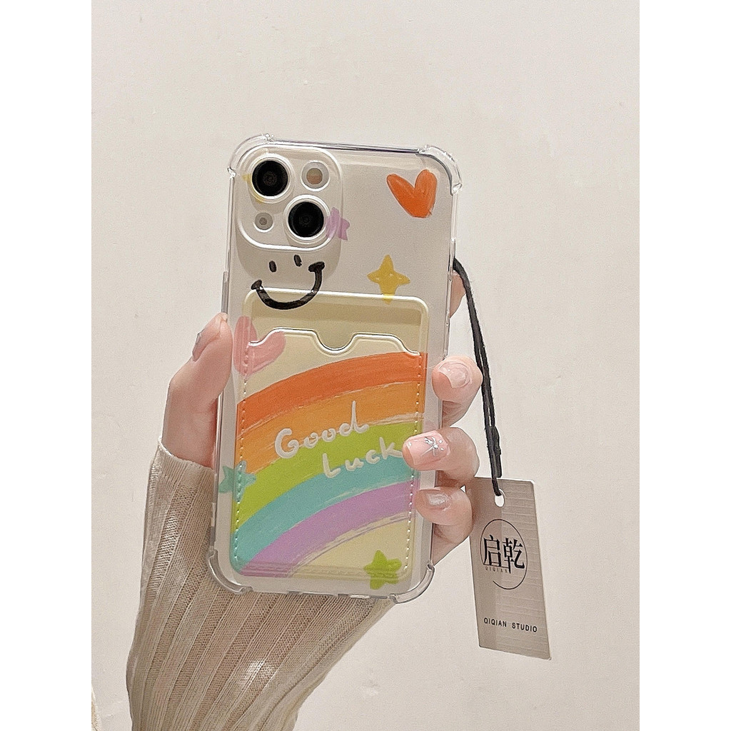 Jual Softcase Slot Card Holder lukisan grafiti Heart Casing HP iPhone ...