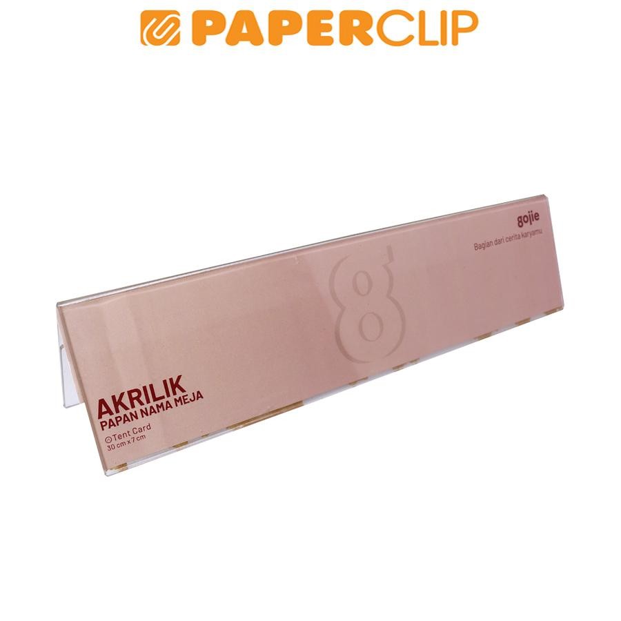 Jual ACRYLIC SIGN HOLDER TABLE / AKRILIK GOJIE 7X30 | Shopee Indonesia