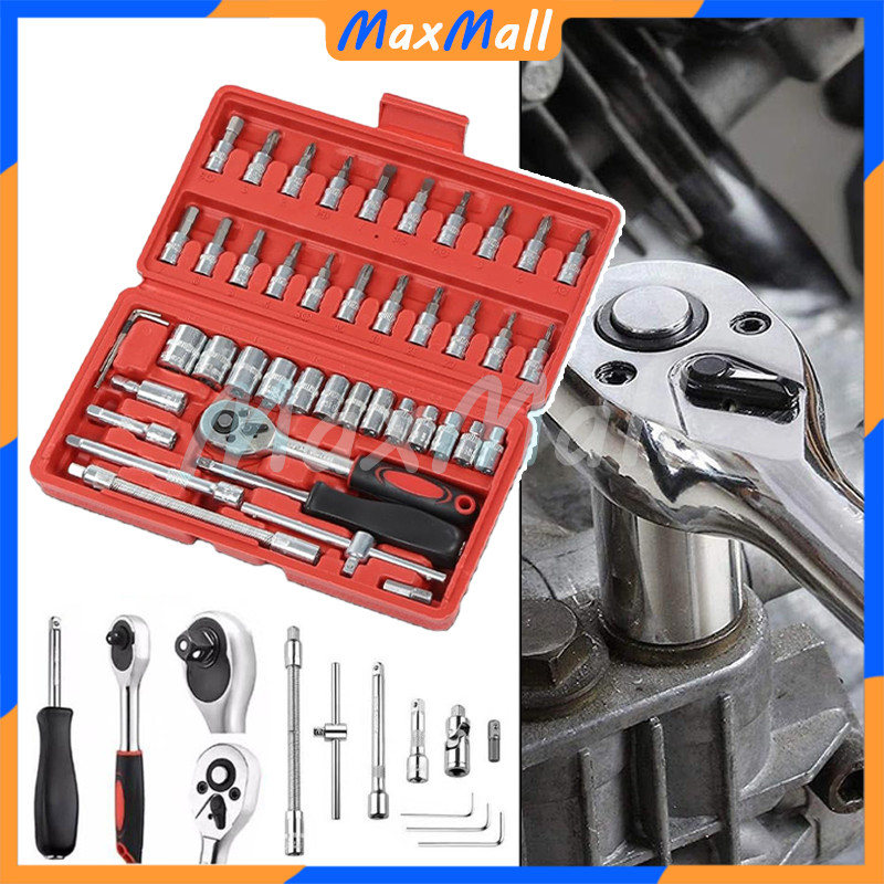 Jual Obeng Socket Set 46 Pcs Mobil Motor Lengkap Socket Tool Kit Pas ...
