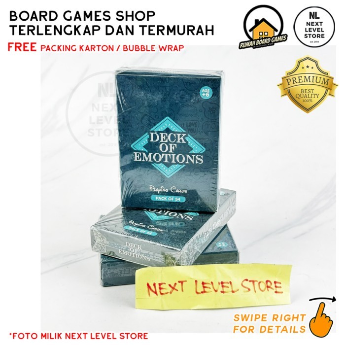 Jual Deck of Emotions 54 Playing Cards Game Board Games Feelings ...