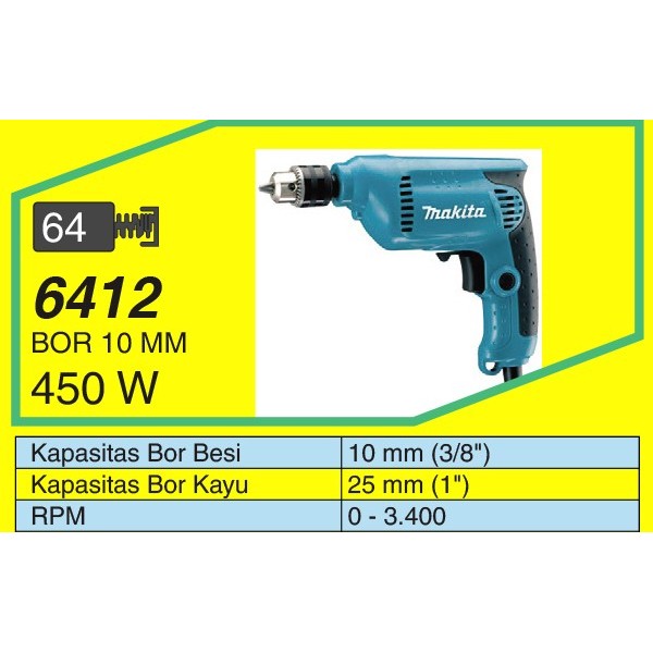 Jual MAKITA 6412 MESIN BOR 10 MM | Shopee Indonesia