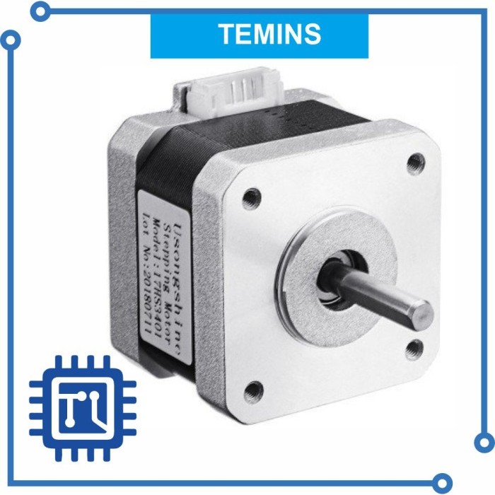 Jual NEMA 17 17HS3401 Stepper Motor 42-34MM 12V 1.3A Plus Kabel Motor Stepper | Shopee Indonesia
