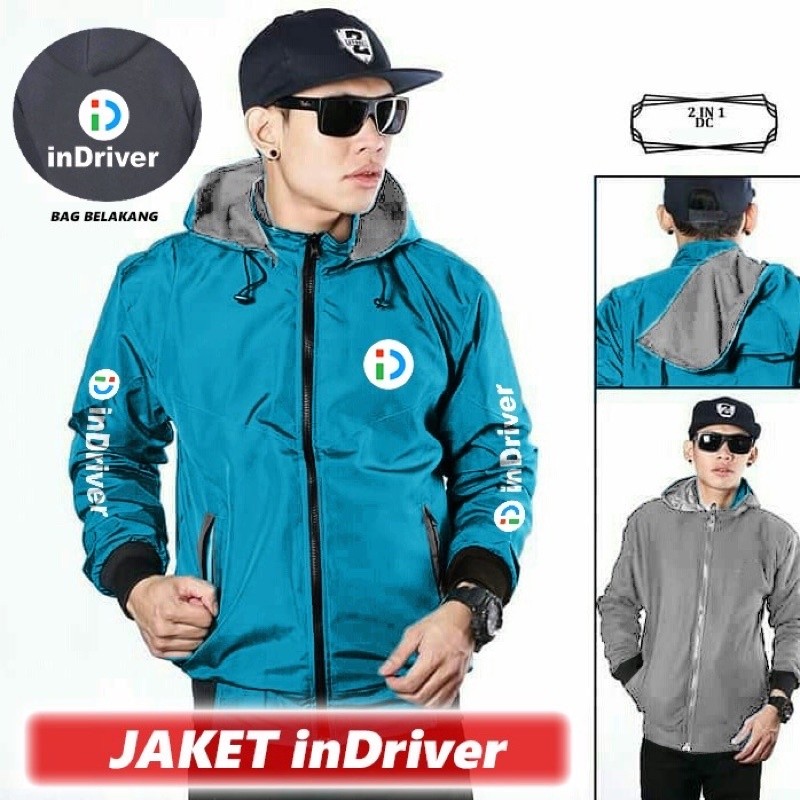 Jual JAKET INDRIVER / HOODIE PARASUT BOLAK BALIK DRIVER INDRIVER ...