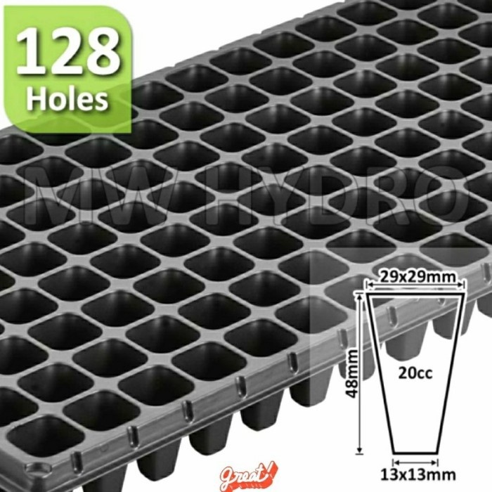 Jual Tray Semai Benih 128 lubang Hitam Seedling Tray Wajib Minimal ...