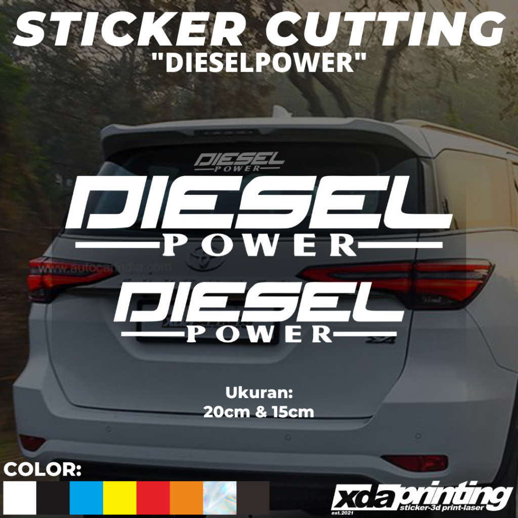 Jual STIKER/STICKER CUTTING DIESEL POWER DIESEL CUMI PAJERO/FORTUNER ...