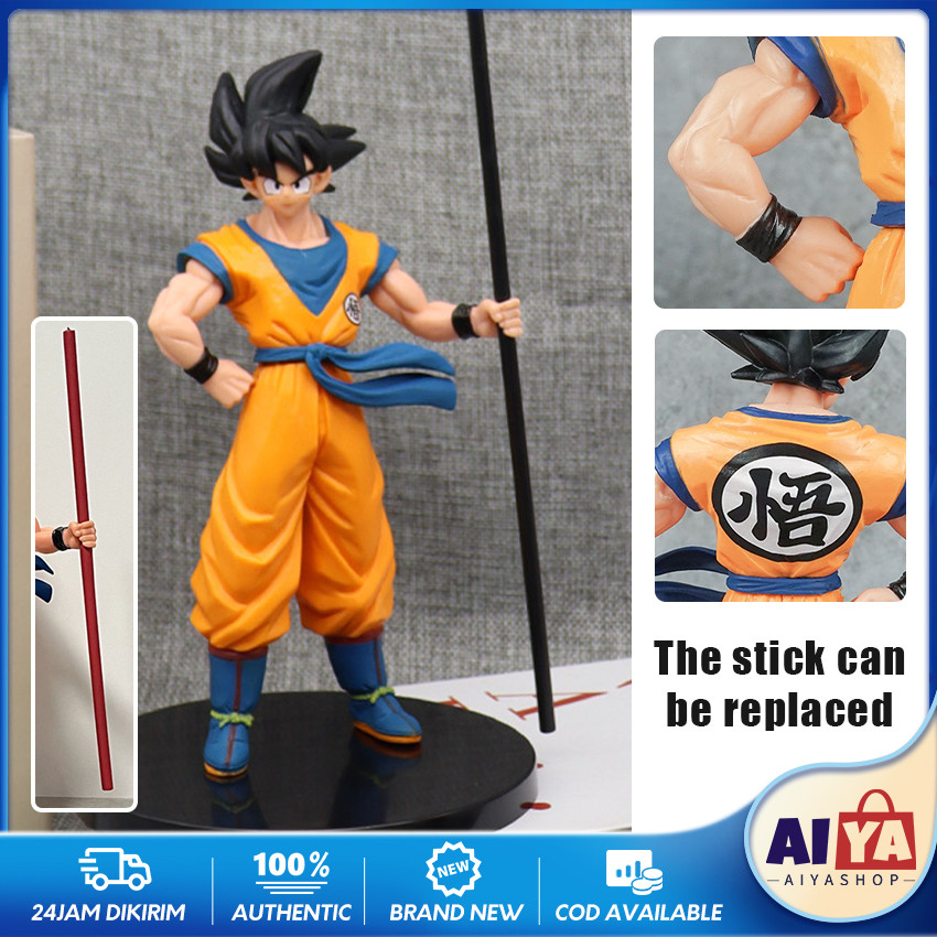 Jual Dragon Ball Action Figure Son Goku Holding A Stick | Shopee Indonesia