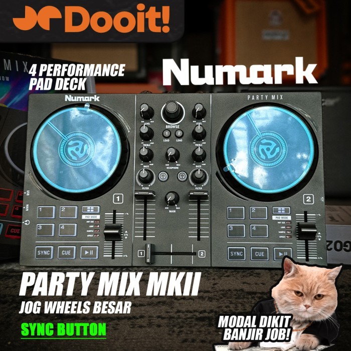 Jual Numark PARTY MIX / Partymix DJ Controller built in Interface Virtual DJ Built in Light Show ...