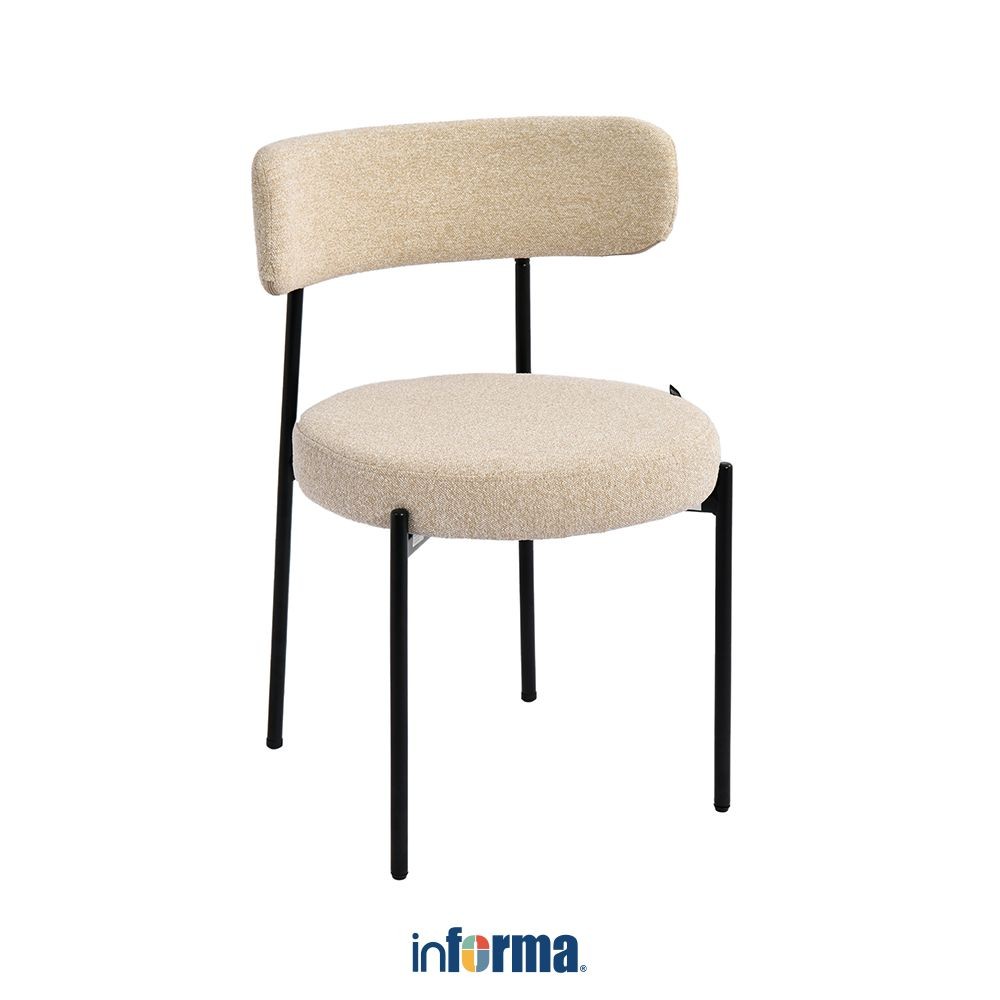 Jual Informa Willow Kursi Makan Fabric - Krem Beige Dining Chair Tempat ...