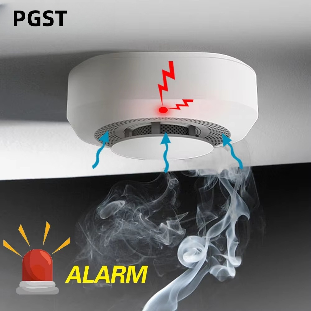 Jual PGST Independent Smoke Detector Call the police immediately Sensor ...