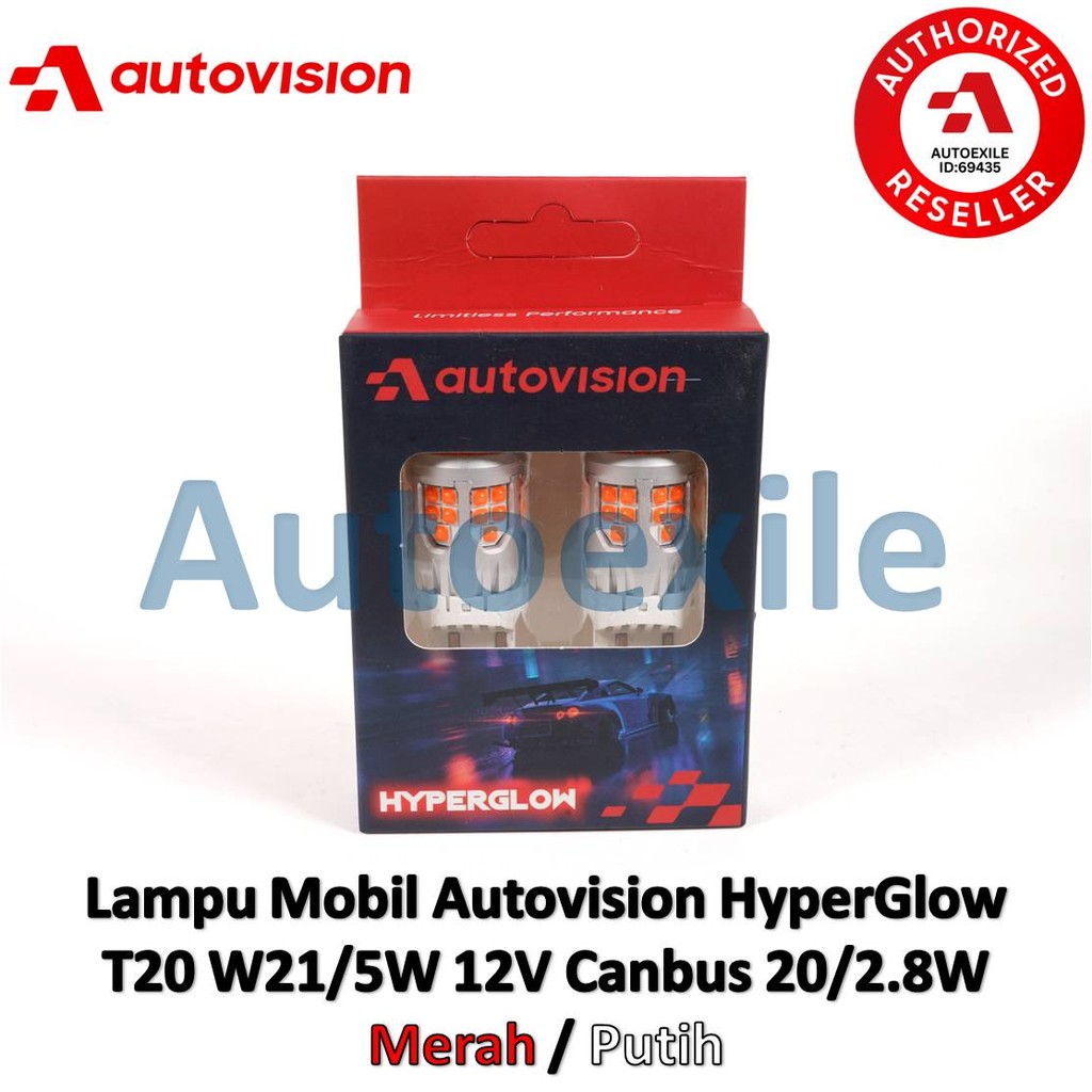 Jual Autovision HyperGlow LED T20 W21/5W 7443 DC12V 39Chip High Power ...
