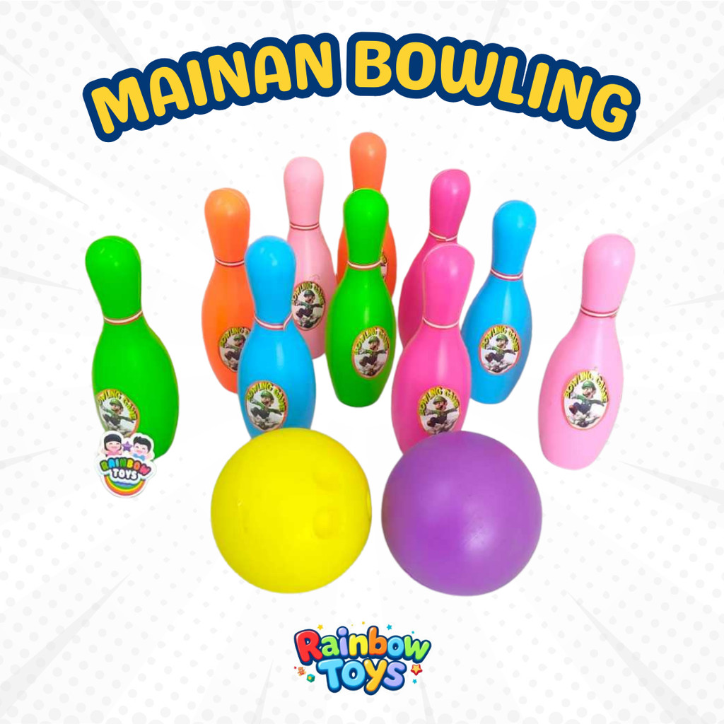 Jual Bowling Plastik Set Mainan Olahraga Anak Lempar Bola Boling ...
