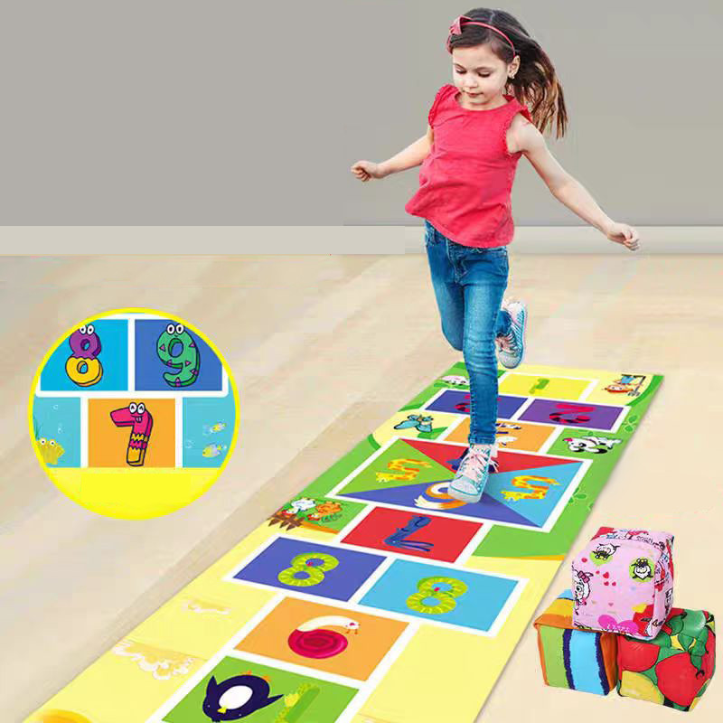 Jual Hand and Feet Hopscotch Game for Adults Kids Jumping Carpet ...
