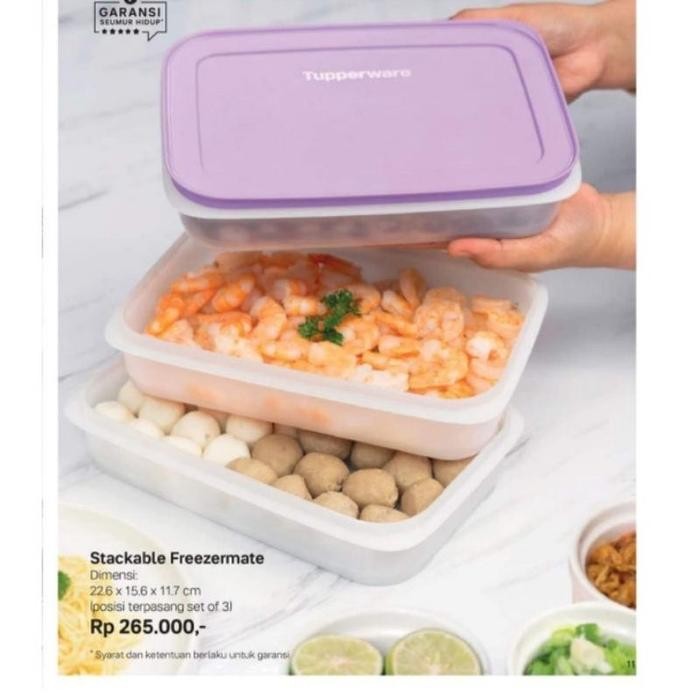 Jual Tupperware stackable freezermate 3pcs | Shopee Indonesia